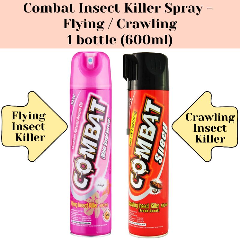 Combat Insect Killer Spray - Flying / Crawling (600ml) | Shopee Malaysia
