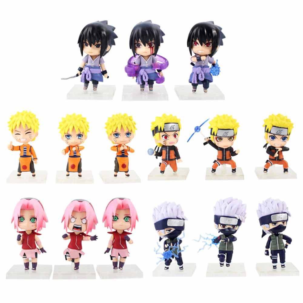 3Pcs/Set Naruto Shippuden Action Figures Sasuke Uchiha Itachi Sakura ...