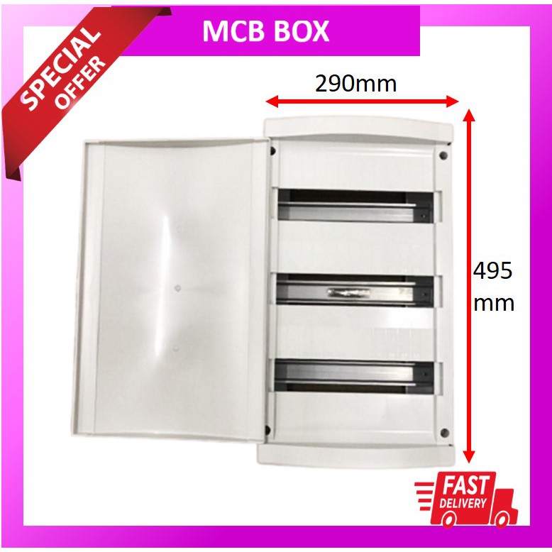 PVC LINK 3 ROW MCB BOX DB BOX 39-42WAY WHITE DISTRIBUTION BOX CONSUMER ...