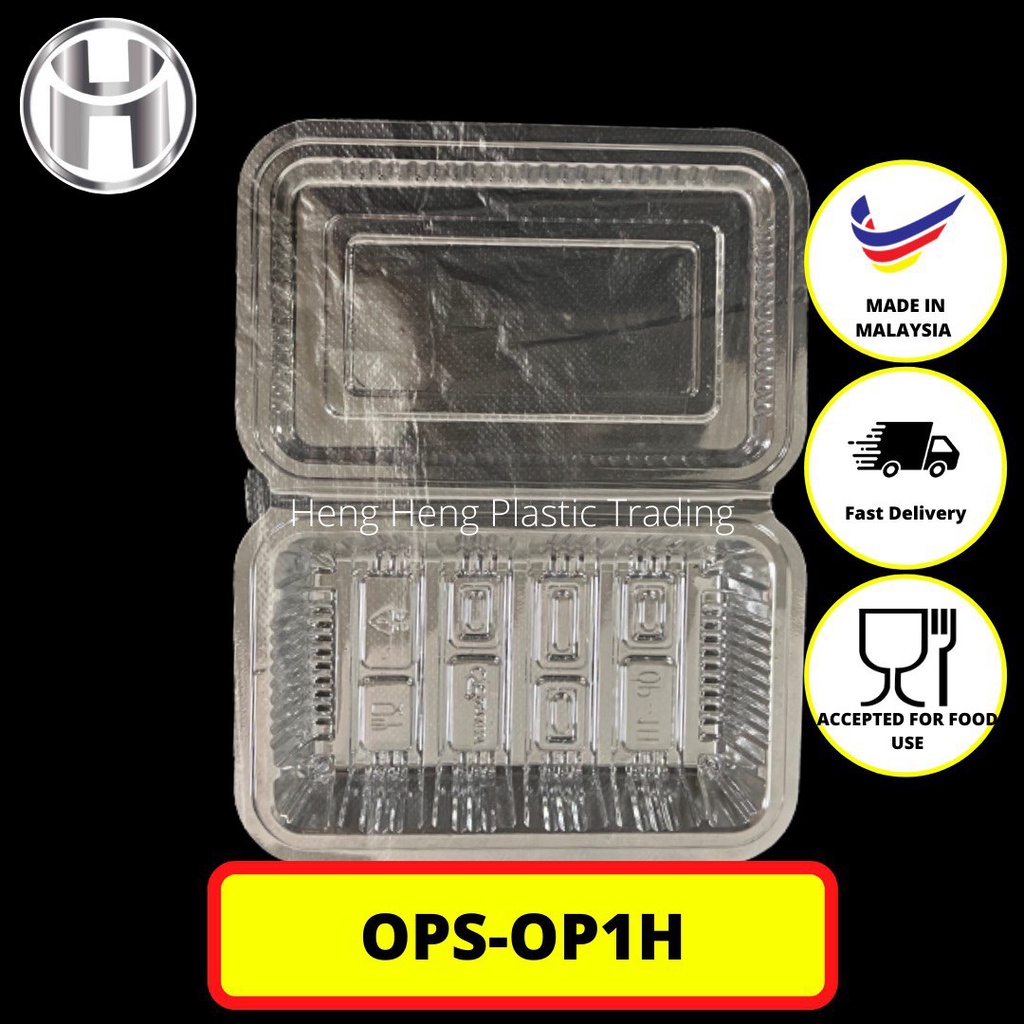 BENXON OPS-OP1H CLEAR 100pcs/pkt BEKAS KUIH 1H BENXON Plastic Tray ...