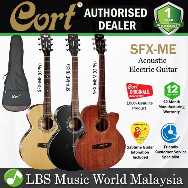 Cort SFX-ME Slim Body Depth Spruce Top Acoustic Guitar with Pickup ...