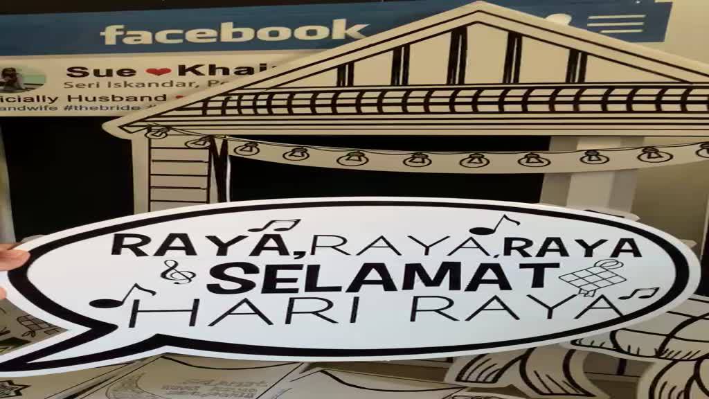 Props raya puasa booth props any event foamboard A3 & A1 size | Shopee ...