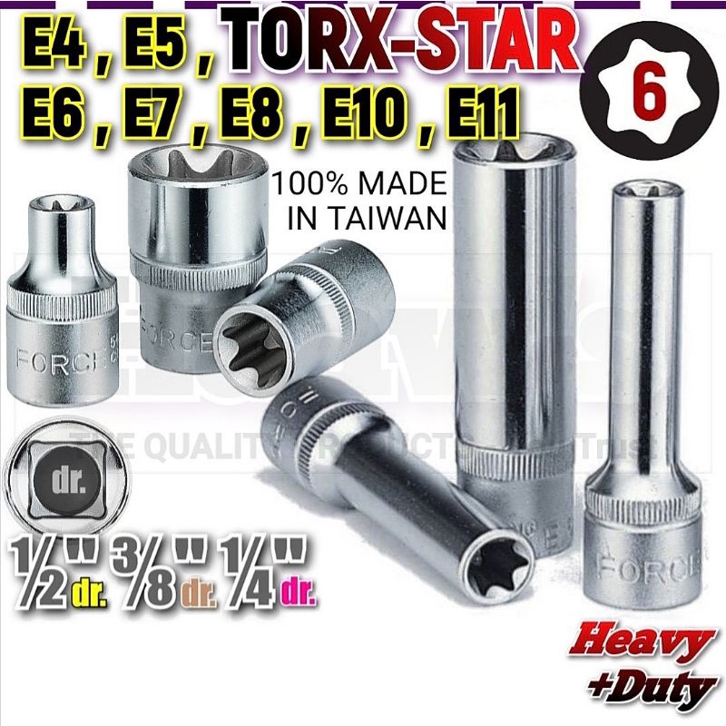 E4 E5 E6 E7 E8 E10 E11 TORX STAR E LONG DEEP BOX SOCKET WRENCH TOOLS ...