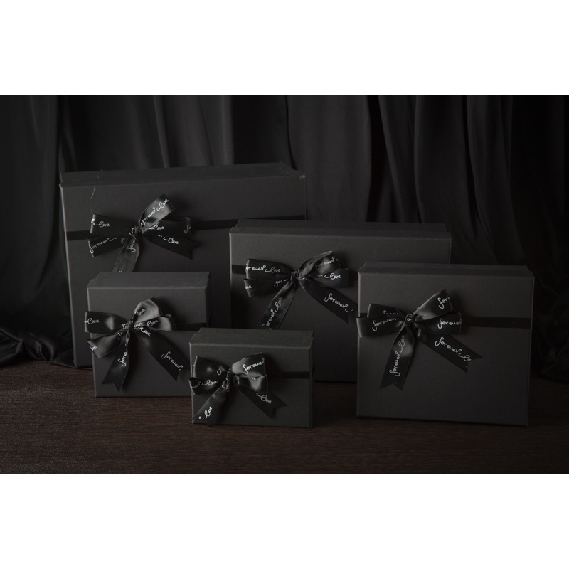 rectangle black color gift box set, gift packaging box Valentine's ...