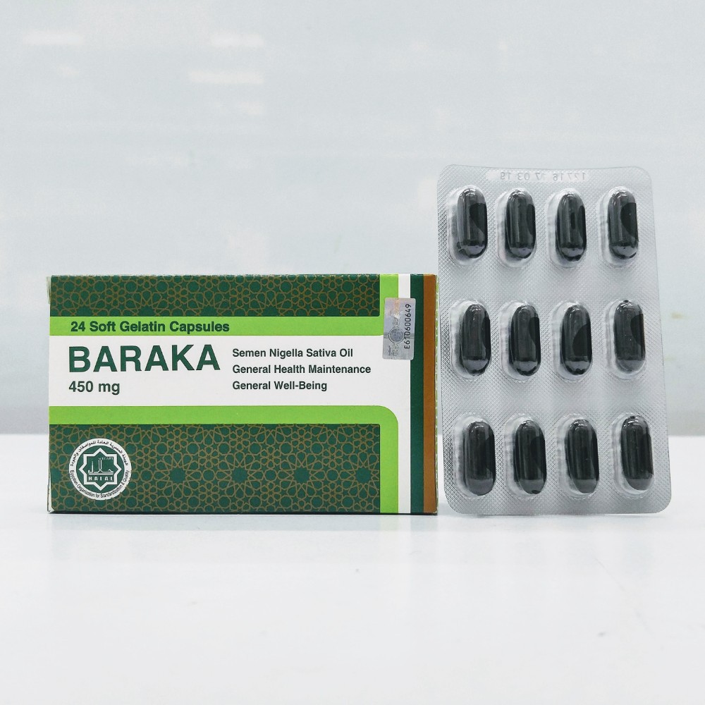 Baraka Habbatus Sauda 450mg Soft Gelatin Capsule 24's (Exp09/19 ...