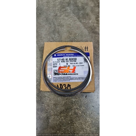 Suzuki Alto PISTON RING STD x3 1.0 1.2 2.0 12140M68K50 Genuine Part ...