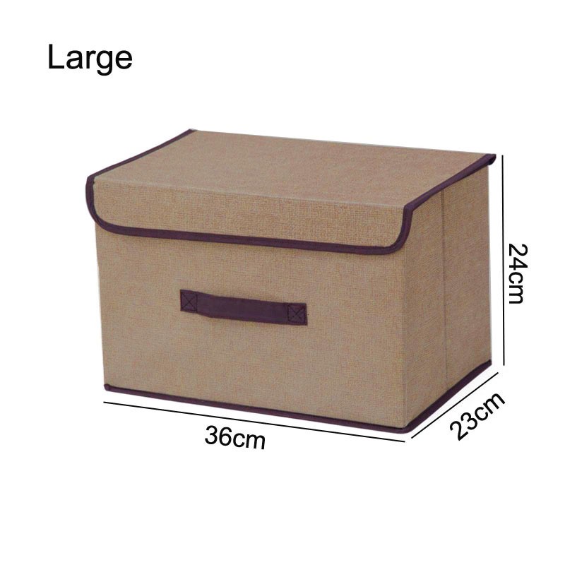 𝟮𝗣𝗖𝗦 》 Korean Foldable Wardrobe Linen Cloth Storage Box Clothes Basket ...