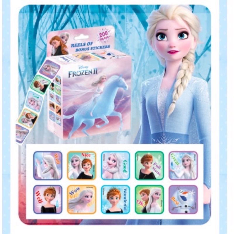 Reward Sticker ROLL Sticker Kids Cartoon Characters / Disney Princess ...