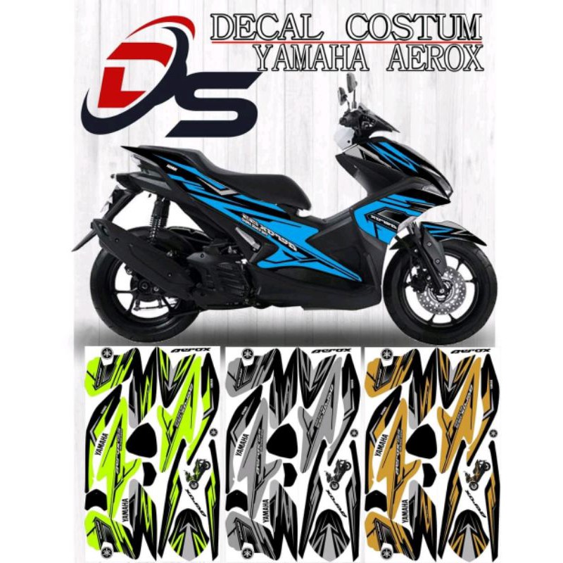 Full body aerox motorbike decal variation stickers + anti-fade ...