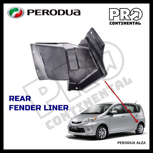 GENUINE PERODUA ALZA REAR FENDER LINER SPLASH COVER | Shopee Malaysia