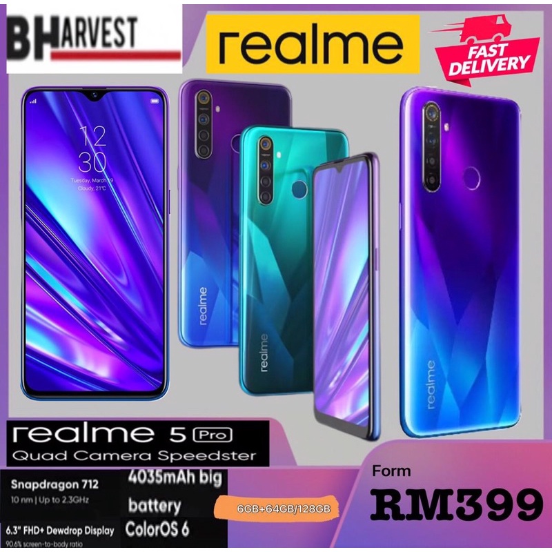 Realme 5 Pro (4+64) (6+64/128) original secondhand | Shopee Malaysia