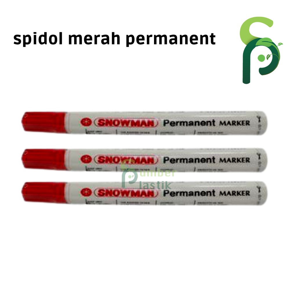 MERAH Permanent Snowman Red Marker (perPCS) | Shopee Malaysia
