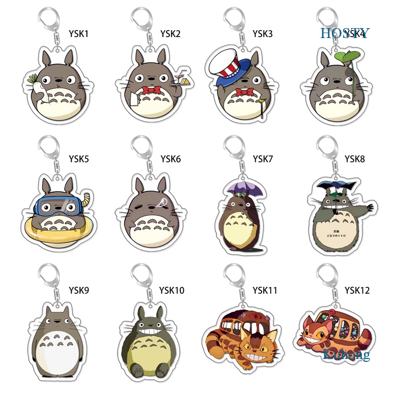 HOSTY Anime My Neighbor Totoro Keychain Spirited Away Key Ring Ponyo On ...