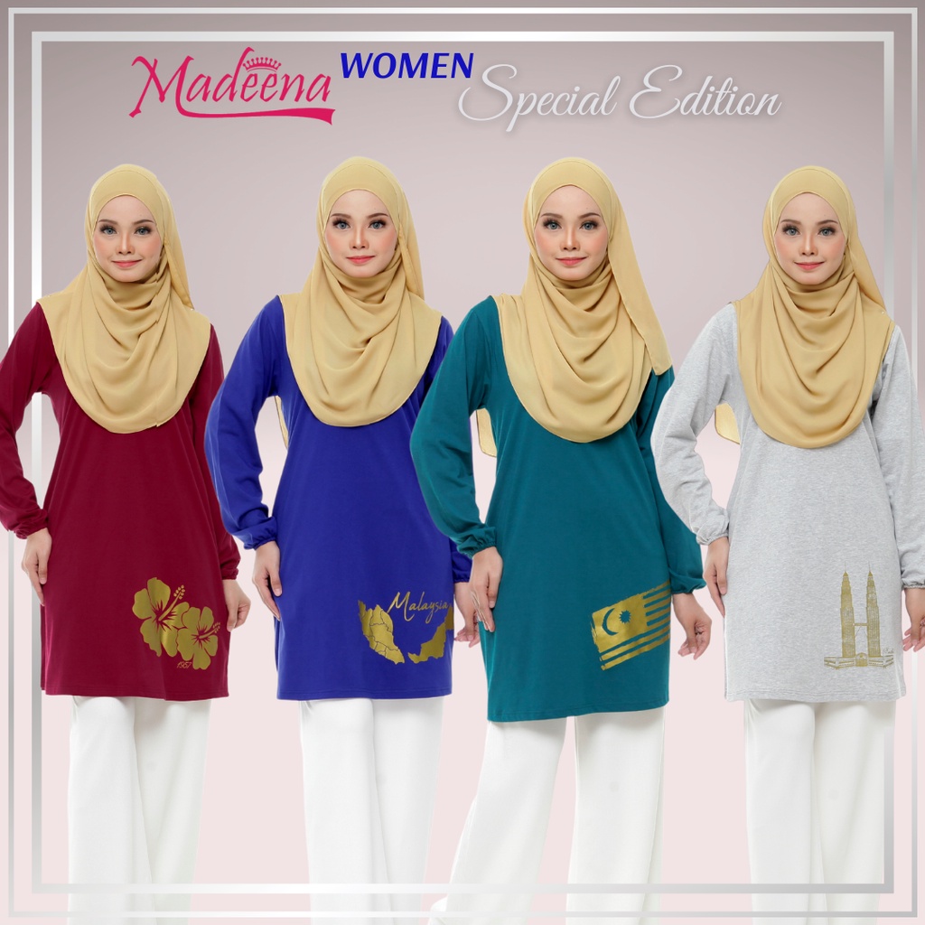 Sale Baju Tshirt Muslimah Labuh Murah Tshirt Printed Exclusive Cotton ...