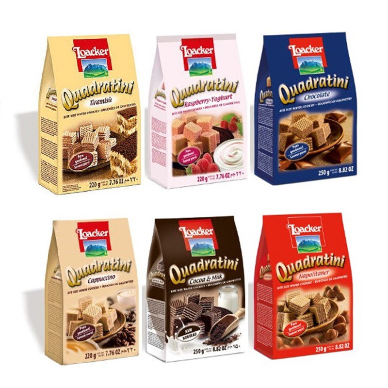 Loacker Quadratini Wafer Cookies 220g~250g (assorted) | Shopee Malaysia
