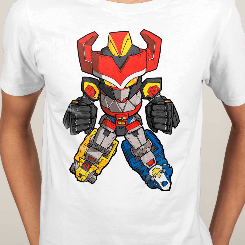 POWER RANGER mighty morphin RED RANGER MEGAZORD TURBO Short Sleeve ...