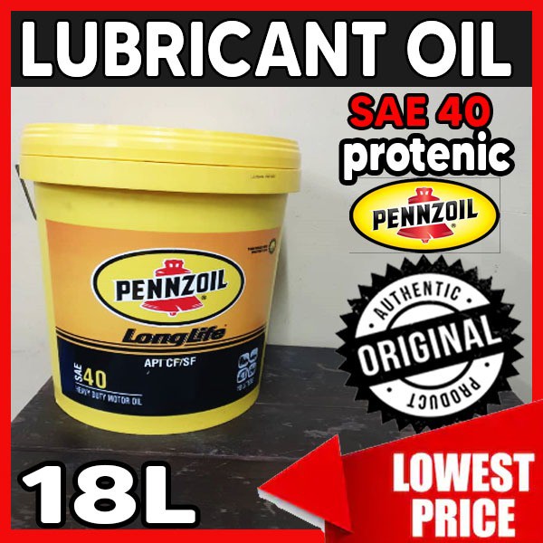 Pennzoil Long Life Diesel API CF/SF SAE 40 Heavy Duty Motor Oil (18L ...
