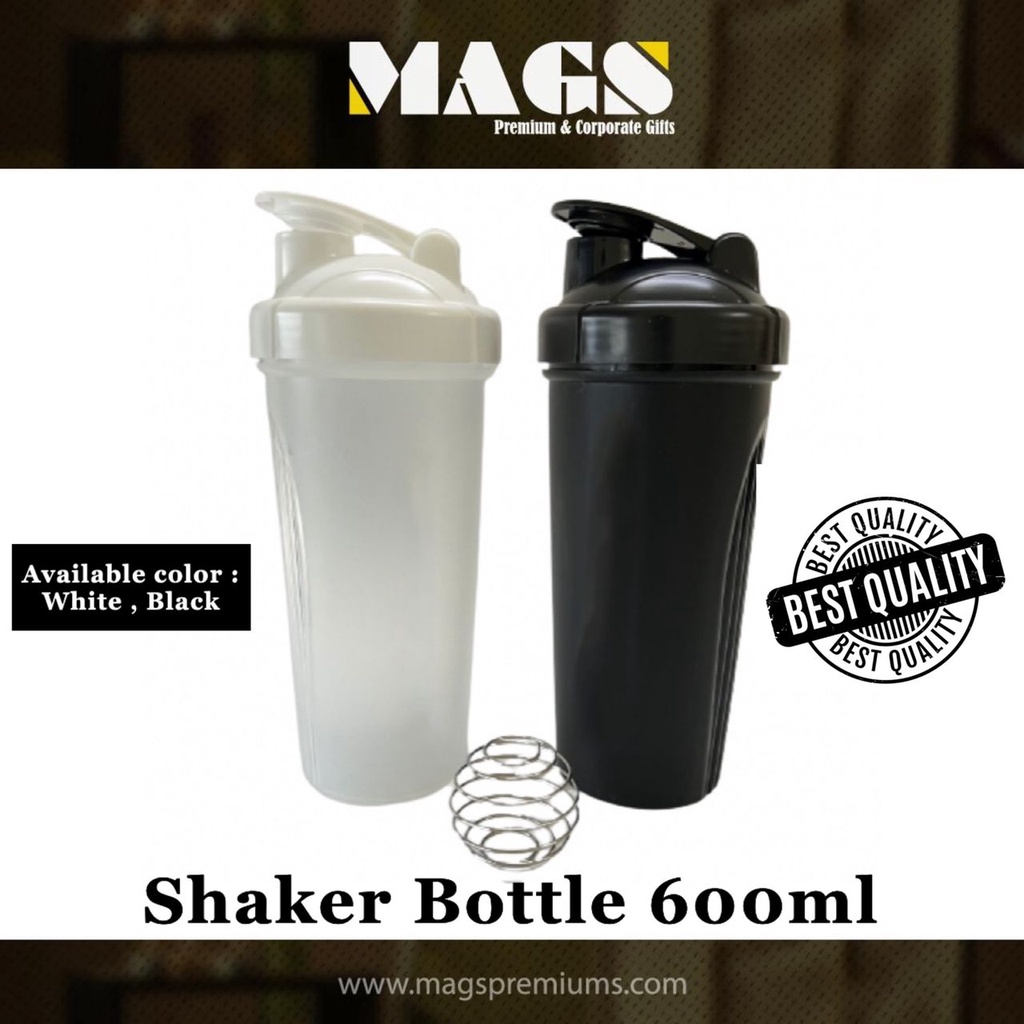 [ Ready Stock ] Shaker Bottle 600ml Free With Stainless Steel Wire ...