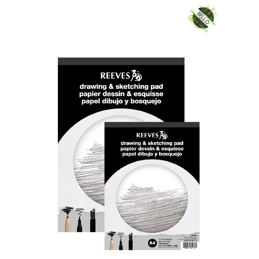 REEVES Drawing & Sketching Pad 150gsm 50s A4 / A3 | Shopee Malaysia