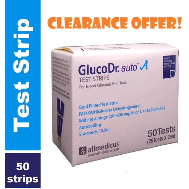 GLUCO DR AUTO A TEST STRIPS (25'S/50'S) | Shopee Malaysia