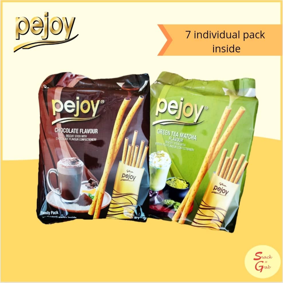 PEJOY Biscuit Sticks with Chocolate or Matcha Flavour (7 individual ...
