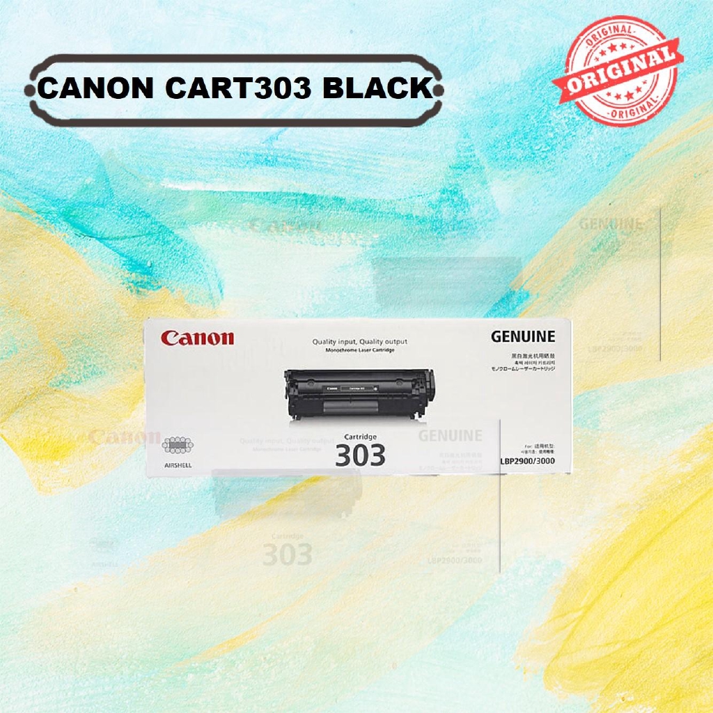 CANON Genuine Original Cart 303 ( Black ) Toner For LBP-2900 / LBP-3000 ...