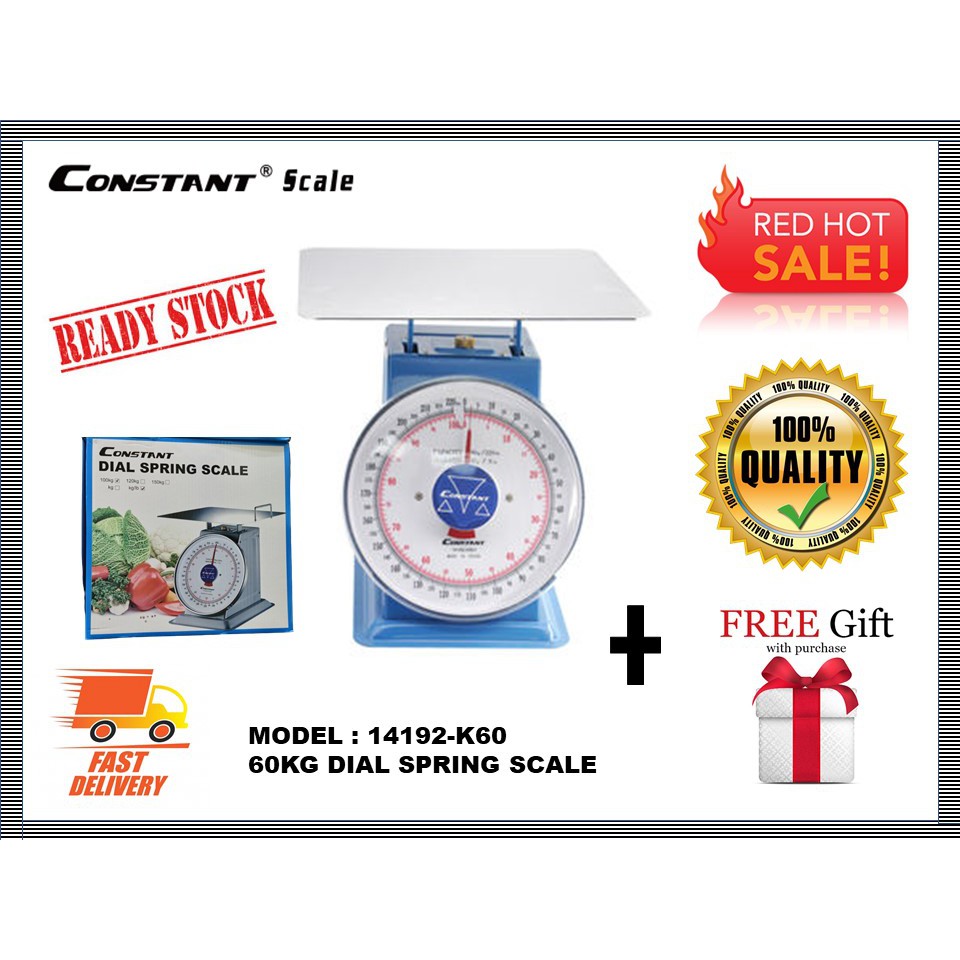 CONSTANT 60KG FLAT PLATFORM DIAL WEIGHING SCALE,COMMERCIAL USE,HEAVY ...