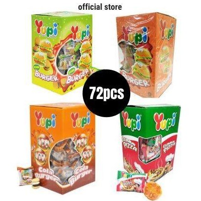 Yupi Mini Burger / Pizza / Waffle Sandwich / Gummy Frankfurter (72pcs x ...