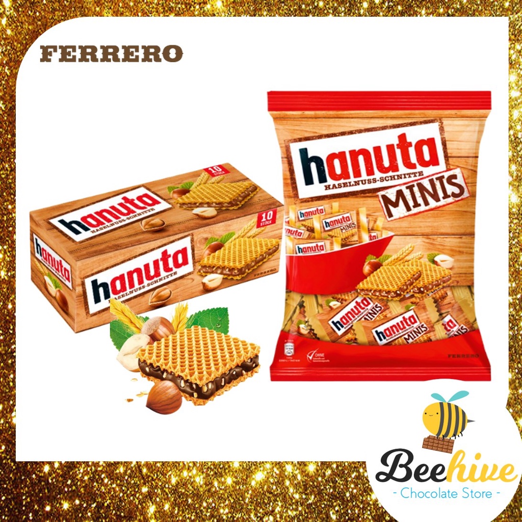 Ferrero Hanuta Hazelnut Wafer 200g - 220g / Ferrero Hanuta Minis ...
