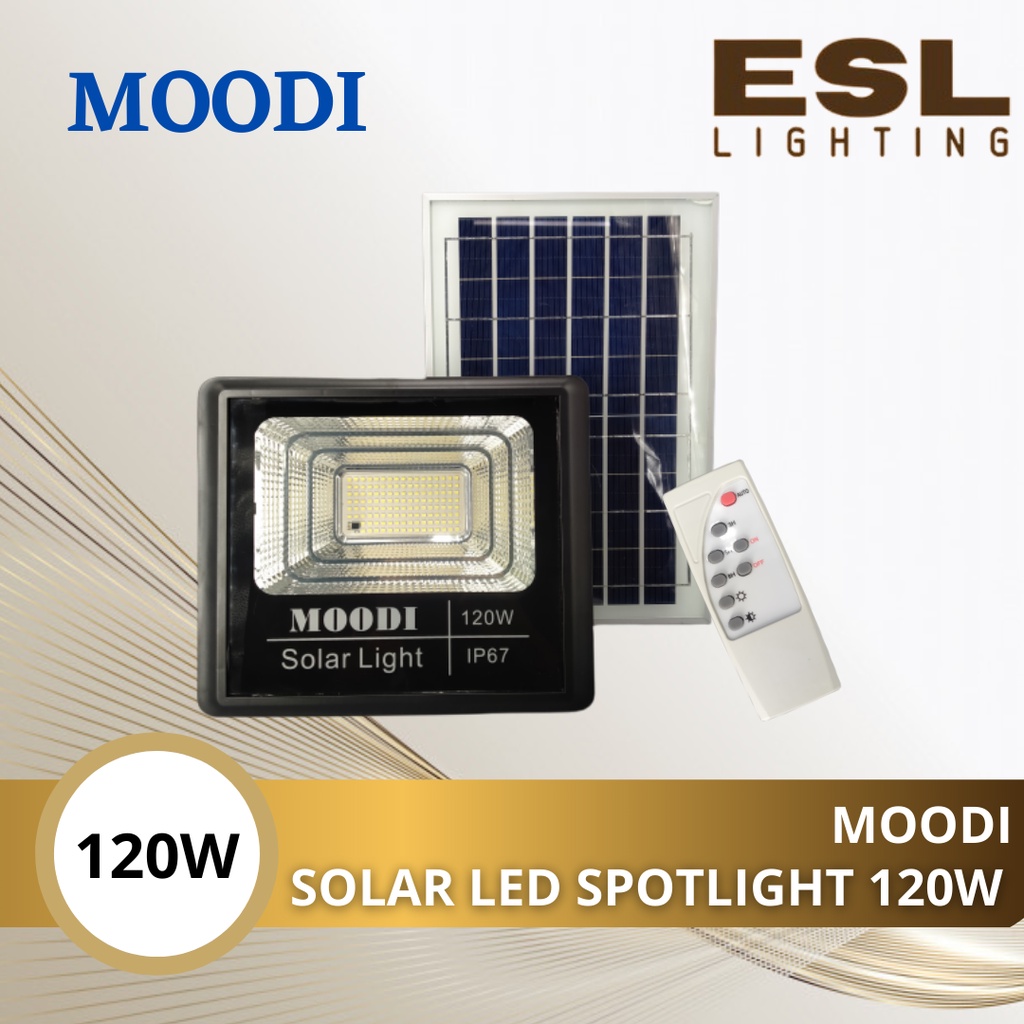 ESL LIGHTING MOODI LED Lamp Solar Spotlight Outdoor Lighting Panel ...