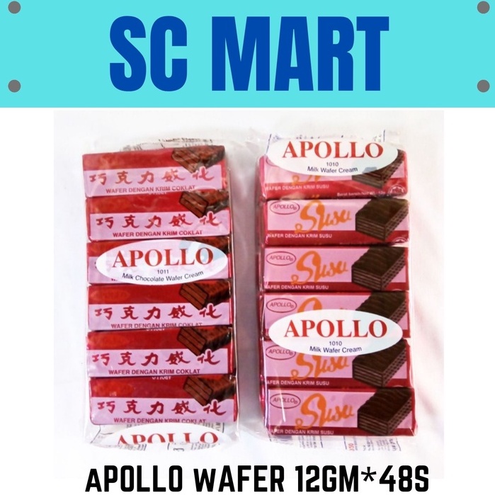 [SC] Apollo Chocolate Wafer Biscuits 48pieces (Choco/Susu) | Shopee ...