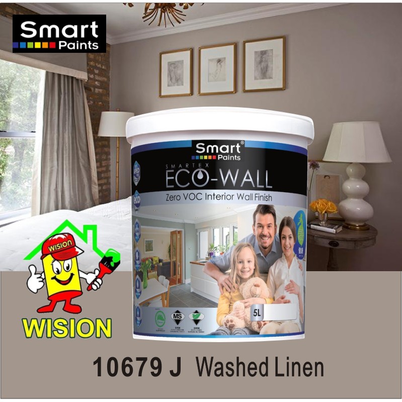 18 LITER Smart Paints SMARTEX ECO-WALL / INTERIOR PAINT / Cat Rumah Dalam | Shopee Malaysia