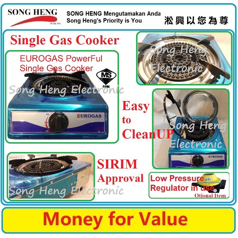EUROGAS E30 Gas Stove PowerFull Single Burner Gas Cooker Dapur Gas api ...