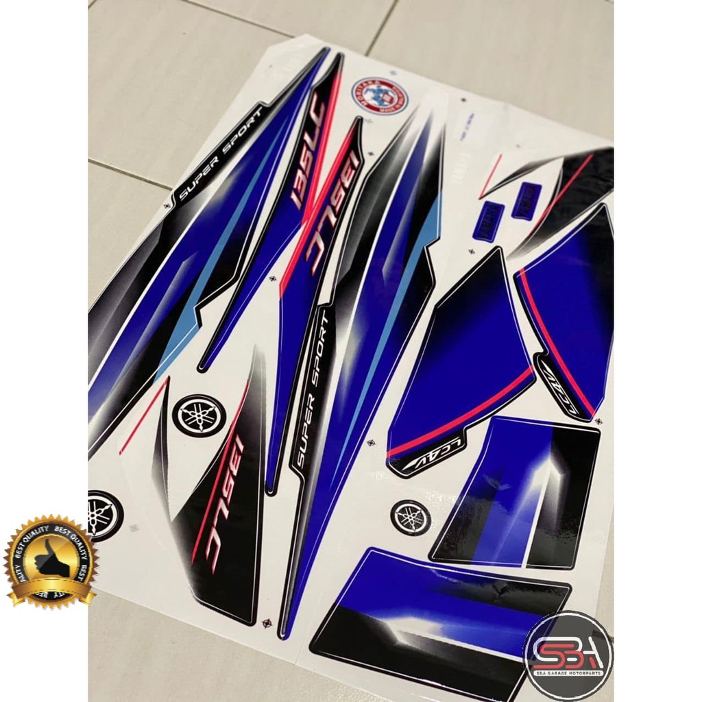 STICKER BODYSET / STRIPE COVERSET LC135 V1 BIRU FIRST EDITION NEW ...