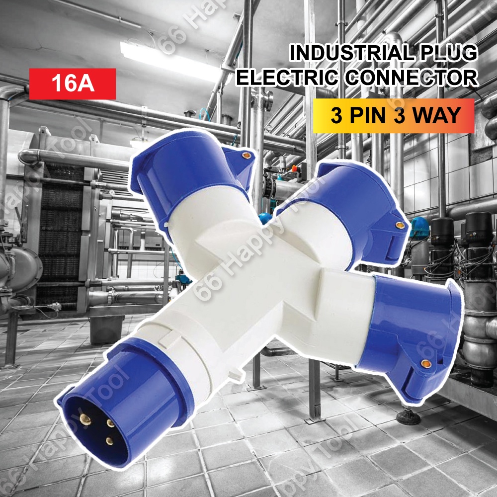 16A 32A Industrial Electric Plug & Socket Connector 3Pin 5Pin Waterproof Aviation Butt Plug ...