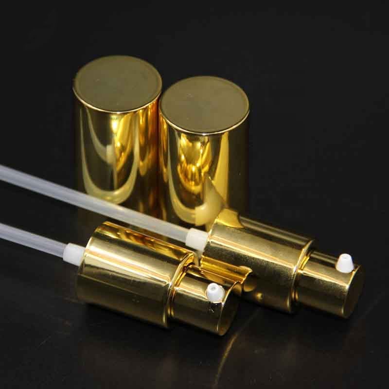 (1PC) GOLD Head Lotion Pump with Tube for Essential Oil Bottle / Serum ...