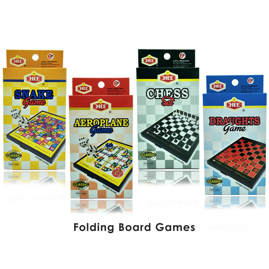 Chess / Draught / Snake / Aeroplane - Mini Pocket Game With Folding ...