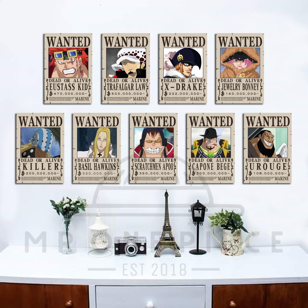 Bounty Worst Generation poster without Zoro & Luffy | Shopee Malaysia