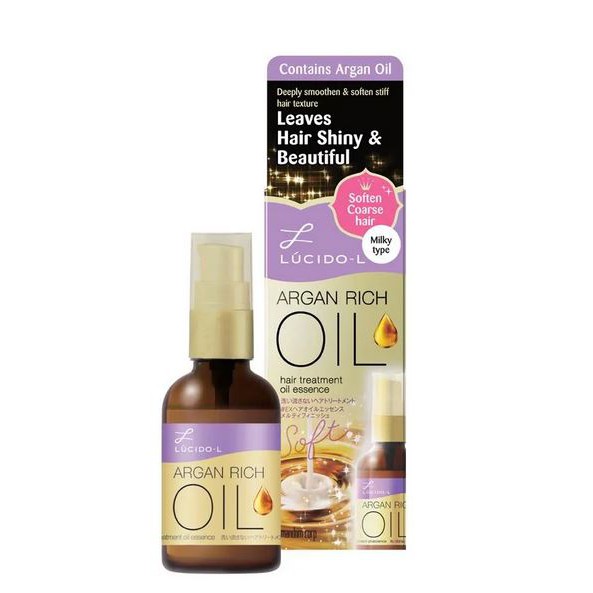 LUCIDO-L Argan Rich Hair Oil Treatment 60ml - Smooth Sheer Gloss Rich ...