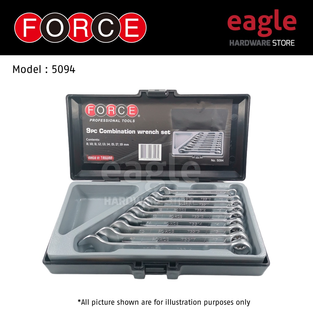 Force 5094 9pcs Combination Wrench Set ( Metric ) | Shopee Malaysia