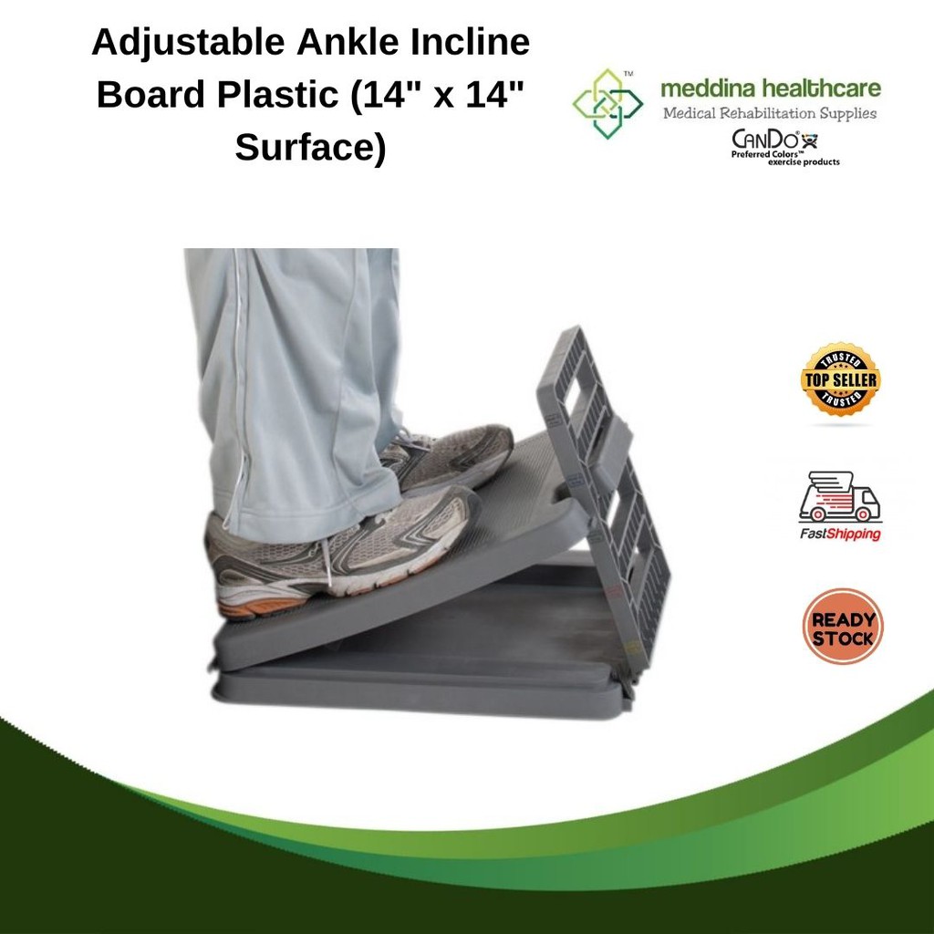 MEDDINA Cando] Adjustable Ankle Incline Board Plastic (14" x 14 ...