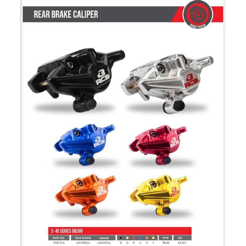 Rear Caliper Racing Boy S45 Universal Y15ZR RS150 135LC | Shopee Malaysia
