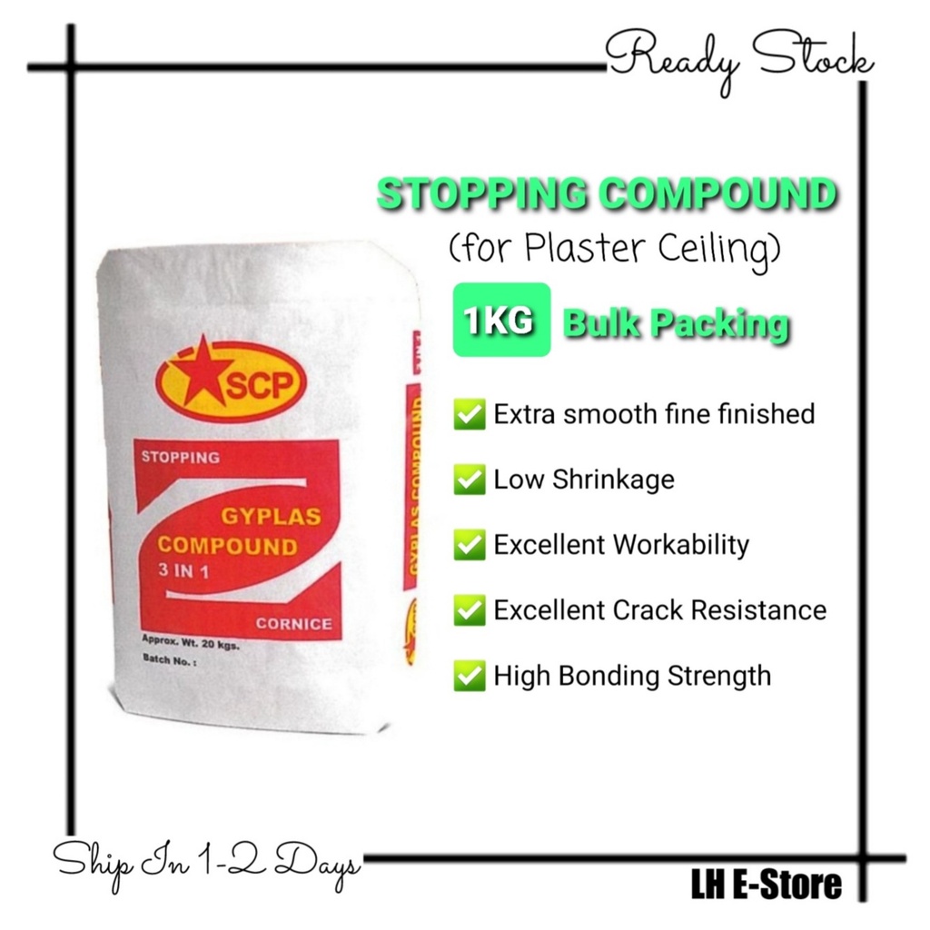 1KG SCP 3 IN 1 Stopping Compound (Plaster Ceiling) for Bonding ...