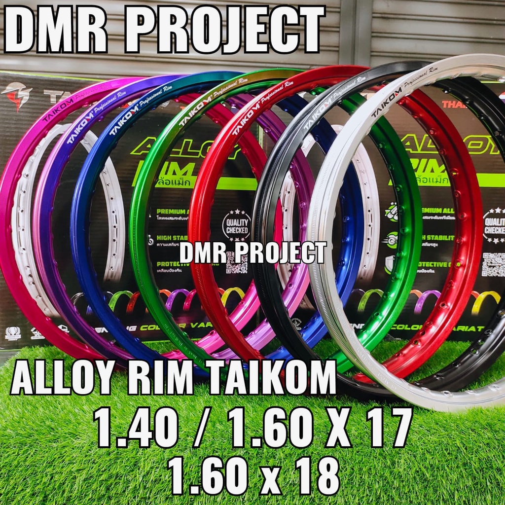 TAIKOM ALLOY RIM (HAGER 1 BIJIK) 100% ORIGINEL 1.40X17 / 1.60X17 BLACK ...