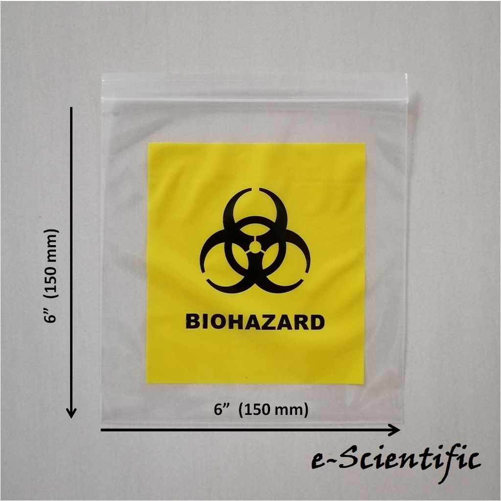 Biohazard Sample Zipper Bag, 6" x 6" [100's/Pack ] | Shopee Malaysia