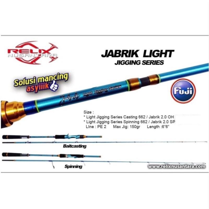 JABRIK OVERHEAD LIGHT JIGGING RELIX NUSANTARA 662 PE 2 SPINNING / BAIT ...