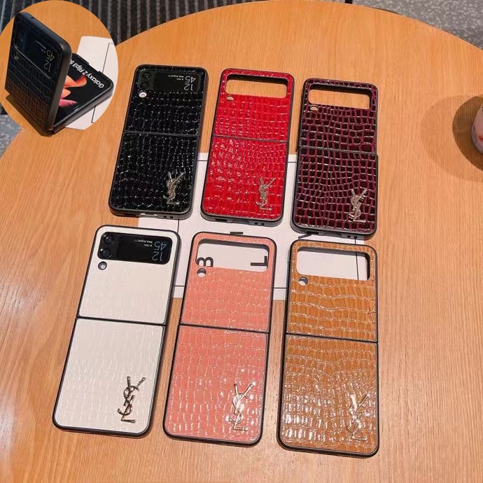 YSL Crocodile Design Hard Case For Samsung Galaxy Z Flip3 5G Flip 3 ...