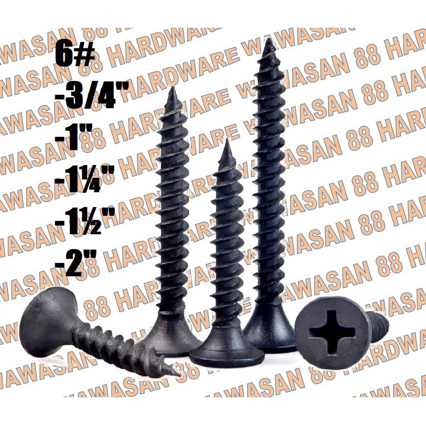 DIY 800g Black Dry Wall Countersunk Flat Head Screw Drywall // Skru ... DIY 800g Black Dry Wall Countersunk Flat Head Screw Drywall // Skru ...