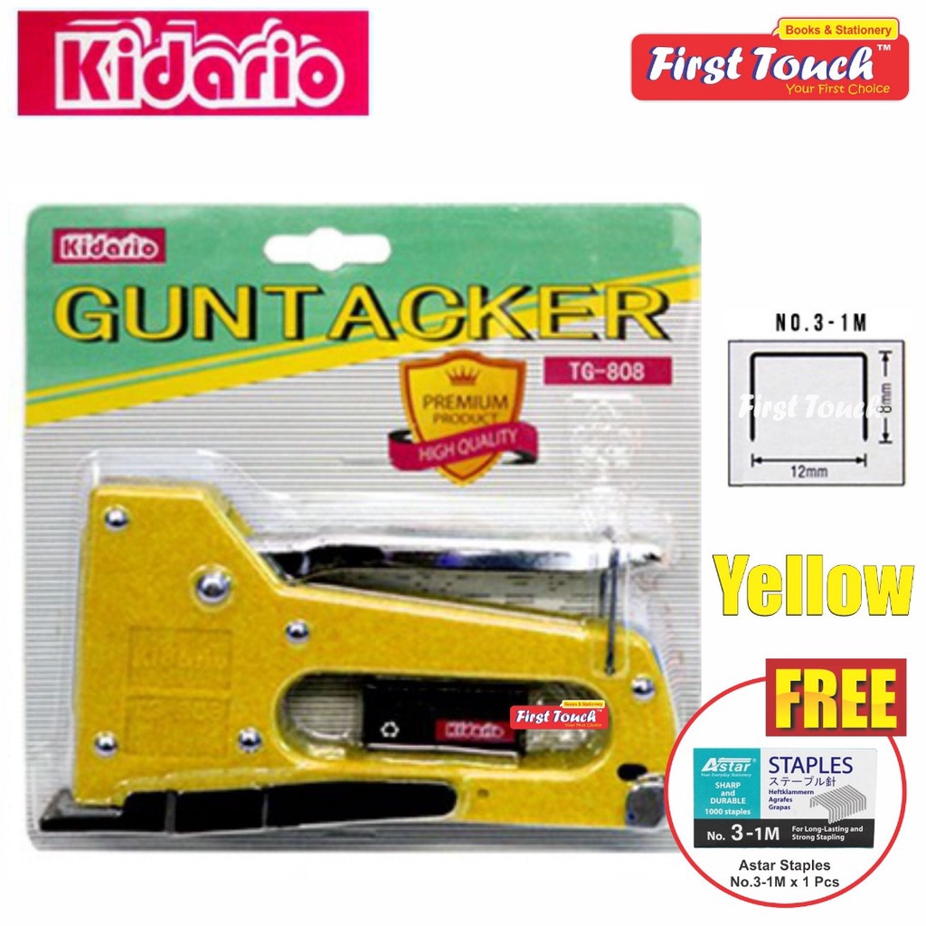 KIDARIO Gun Tacker TG-808 Stapler Gun Tacker MAX 1208F Staples Bullet ...