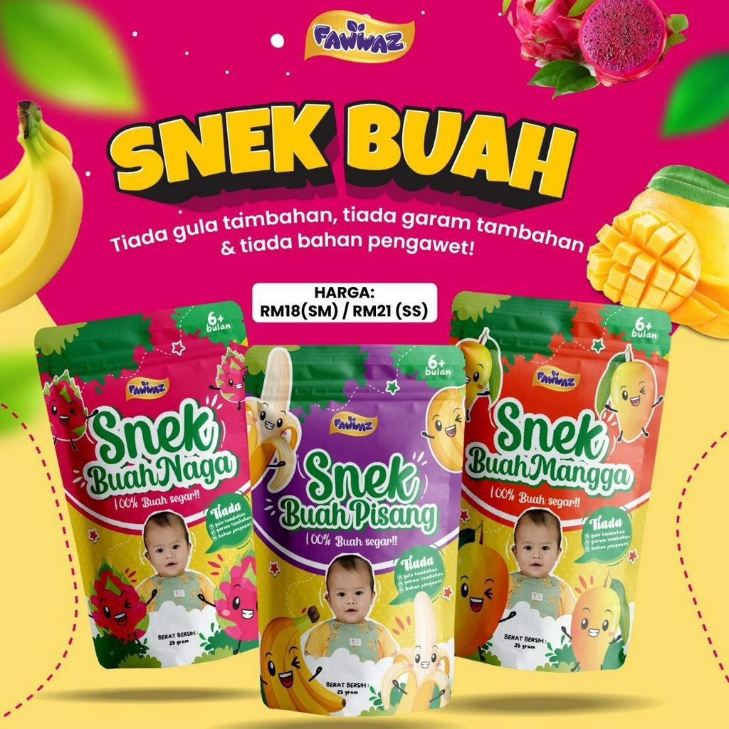 Fawwaz Snack Fruits [ Banana Strawberry Mango ] Shopee Malaysia